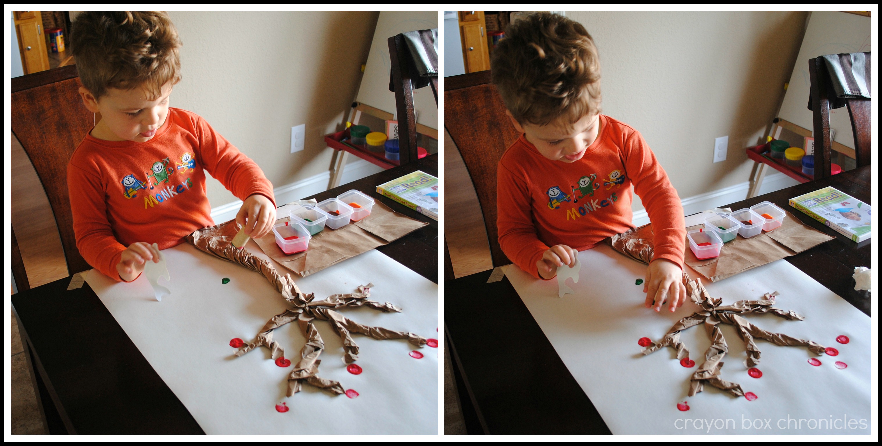 Tree Cork & Utensil Painting – Crayon Box Chronicles