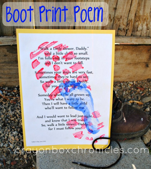 Boot Print Poem – Crayon Box Chronicles