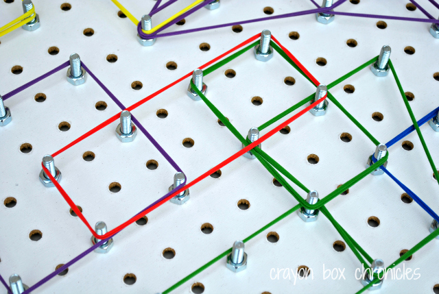 DIY Geoboard with Fabric Loops – Crayon Box Chronicles