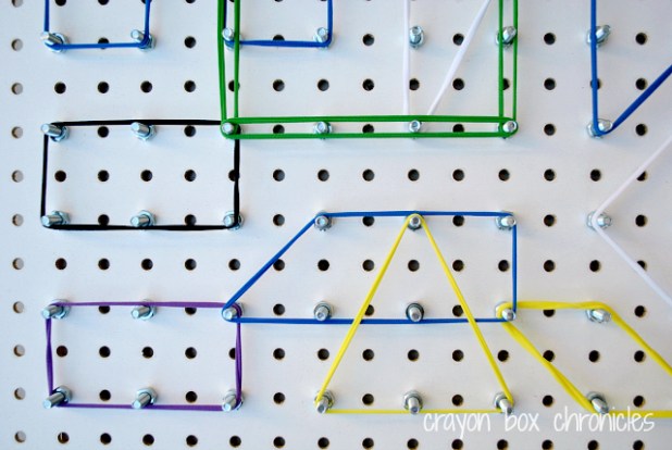DIY Geoboard with Fabric Loops – Crayon Box Chronicles