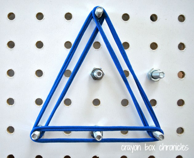 DIY Geoboard with Fabric Loops – Crayon Box Chronicles