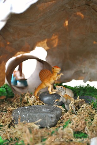 Paper Mache Dinosaur Cave – Crayon Box Chronicles