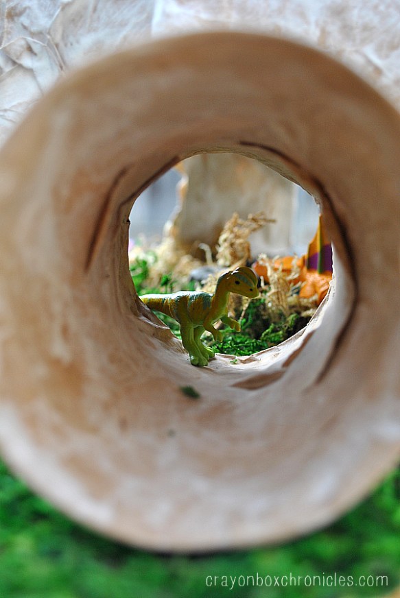 Paper Mache Dinosaur Cave – Crayon Box Chronicles
