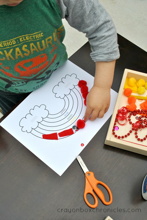 Rainbow Sensory Collage – Crayon Box Chronicles