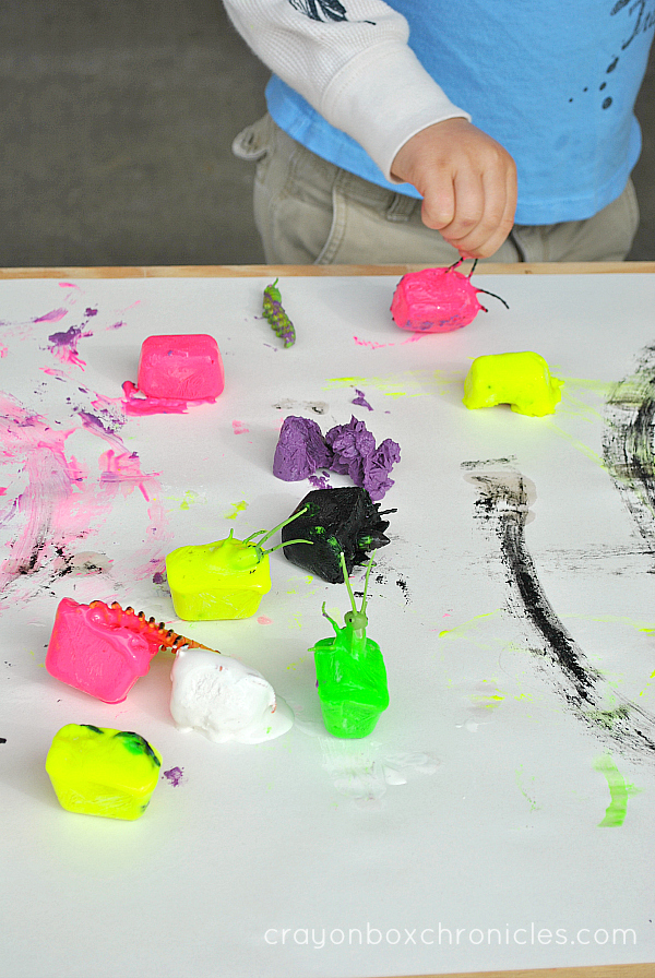 Melting Insect Sensory Painting – Crayon Box Chronicles