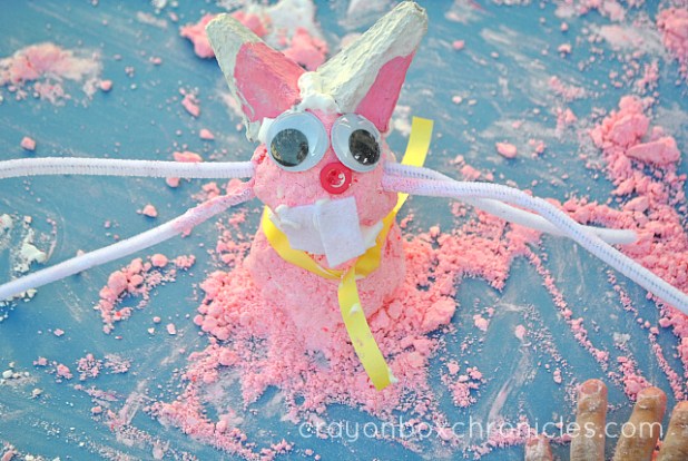 Raspberry Foam Dough Bunnies – Crayon Box Chronicles