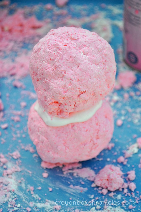 Raspberry Foam Dough Bunnies – Crayon Box Chronicles