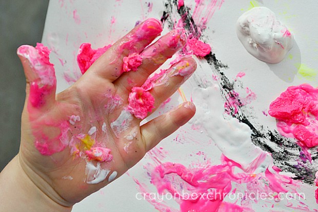 Melting Insect Sensory Painting – Crayon Box Chronicles